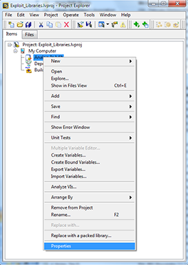 Exploiting LabVIEW Libraries